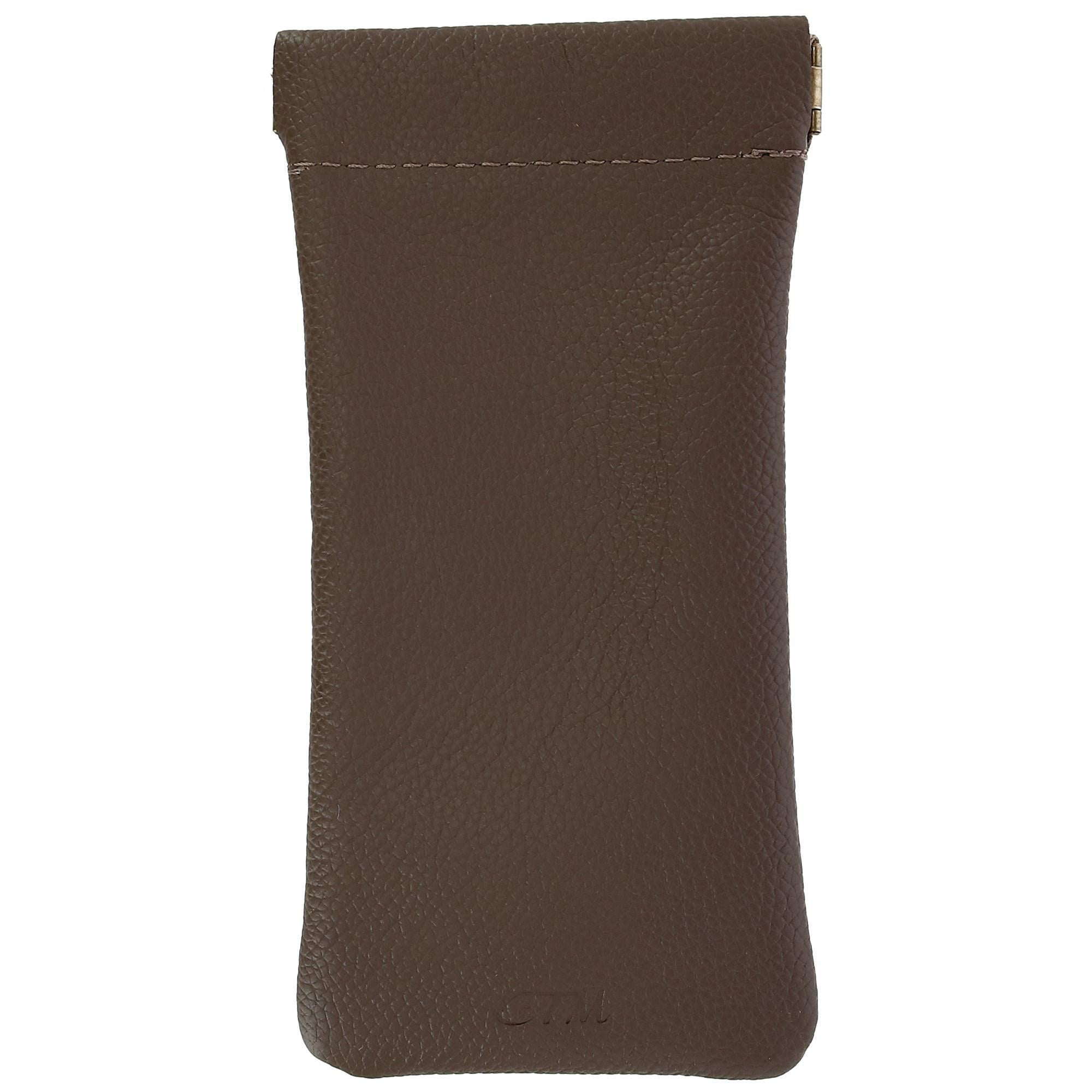 Click here for Ctm Leather Push Mouth Pebble Grain Eyeglass Holde... prices