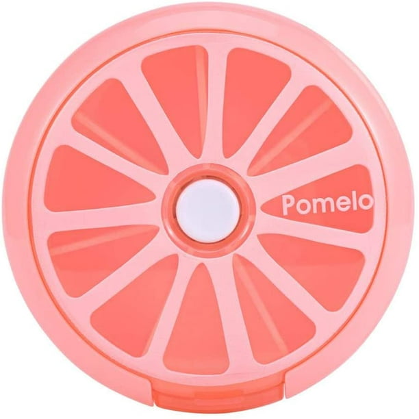1 Pcs Portable Mini 7 Day Circular Shape Rotary Fruit Style Pill ...