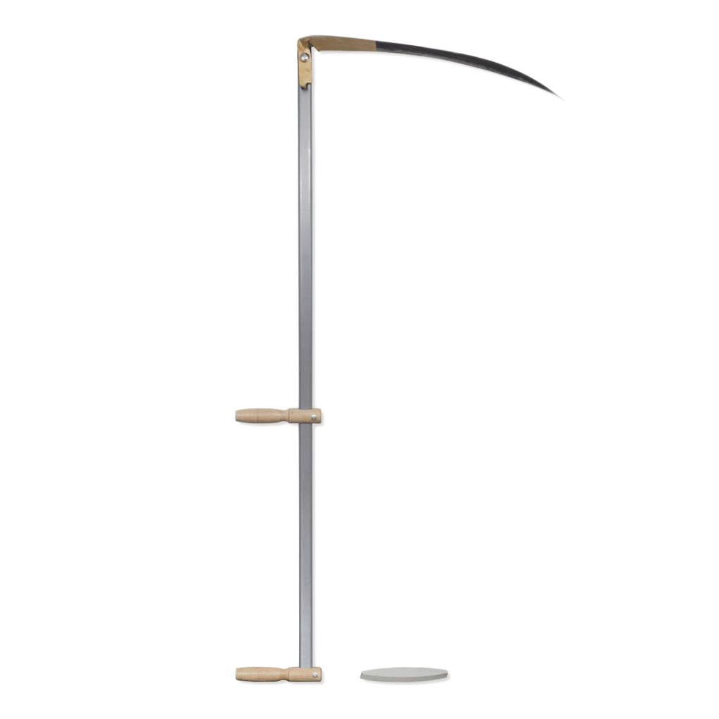 Buy Outdoor Metal Scythe Garden Farm Tool Solid Wooden Handle Grass ...