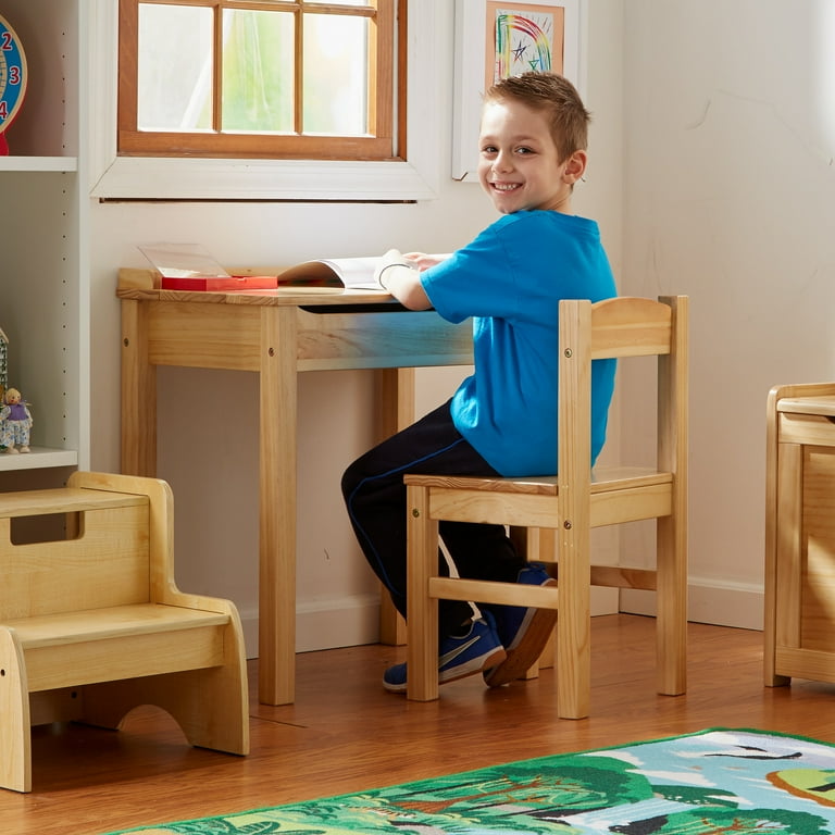 Melissa Doug Wooden Lift Top Desk Chair Honey