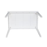 Solid Wood 30 x 48 inch Dining Table in White - Walmart.com