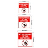 Square Plus No Deliveries To This Entrance Wall or Door Sign | Health ...