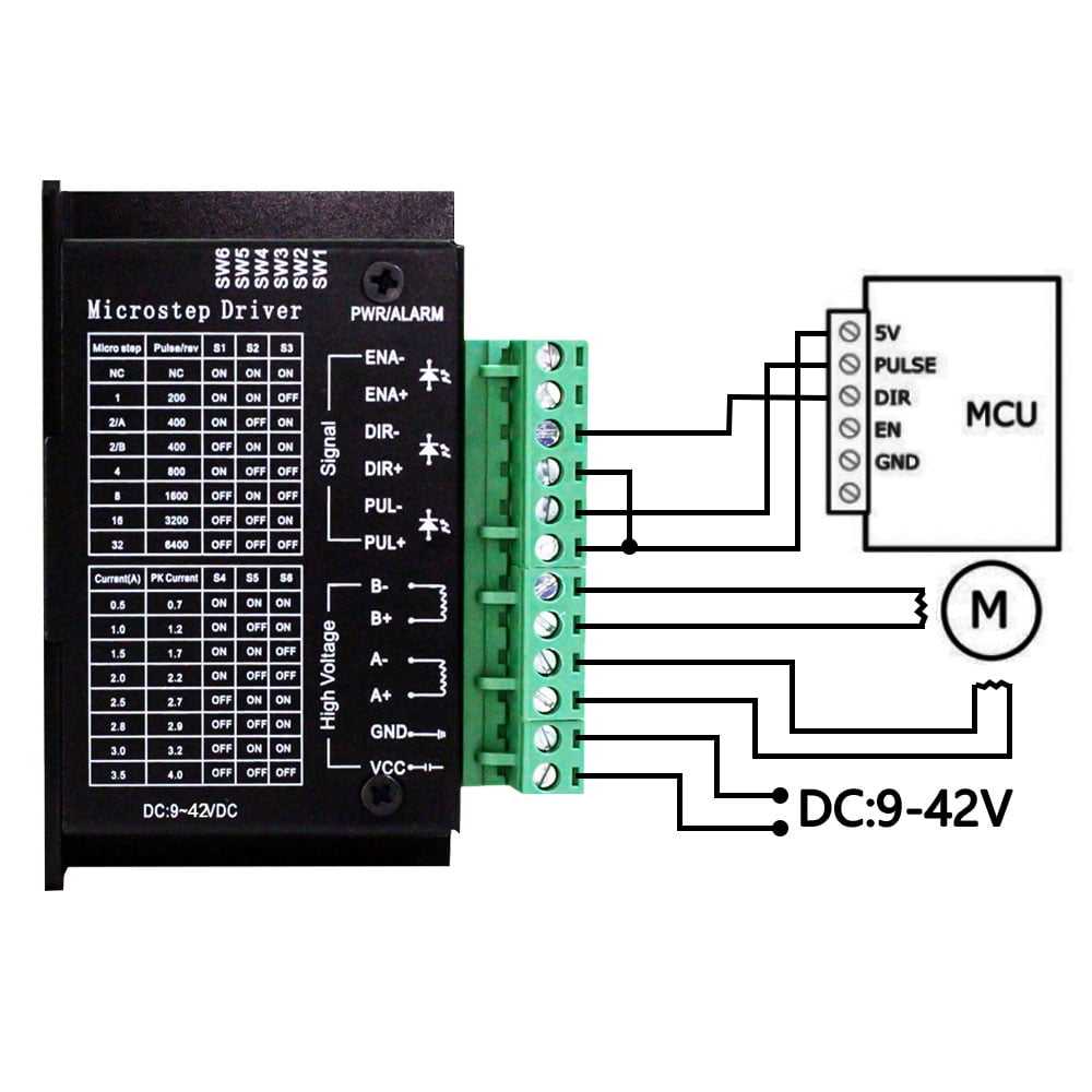 1pcs Stepper Motor Driver TB6600 4A 9-42V Micro for Nema 17 H Bridge ...