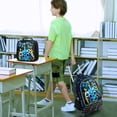 Rolling Backpack for Boys, 3PCS Kids Roller Bookbag with Lunch Bag ...
