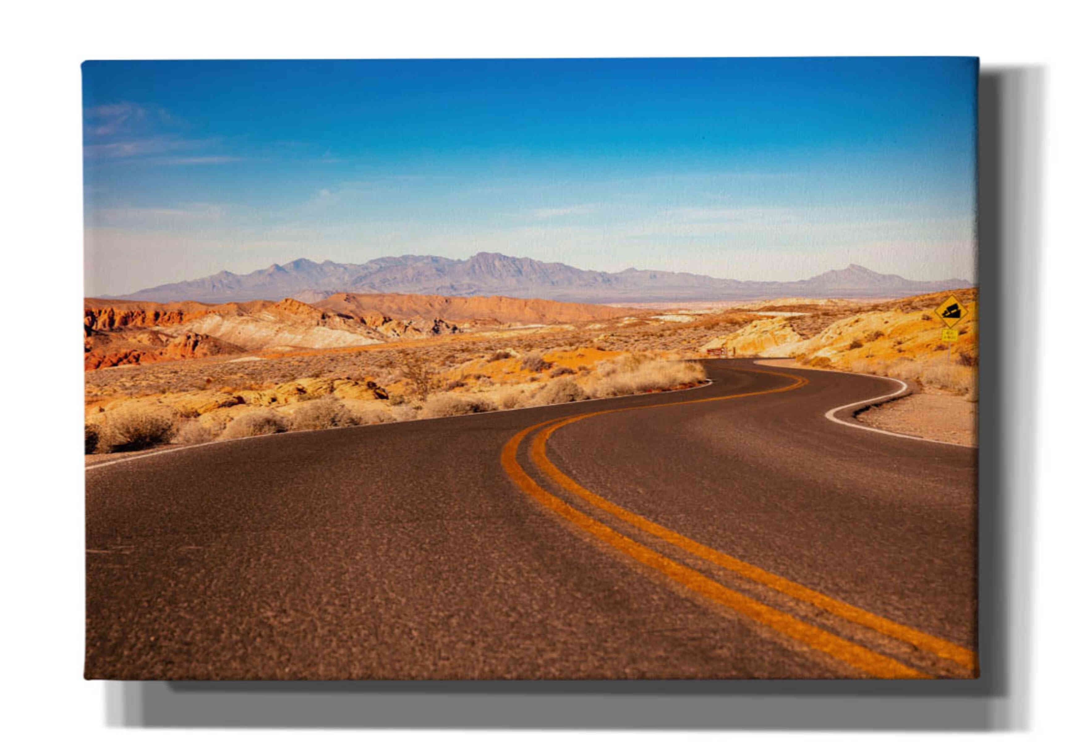 Epic Graffiti 'Winding Desert Road' by Epic Portfolio, Canvas Wall Art ...