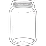Schoolgirl Style Industrial Chic Mason Jars Cut-Outs, 108 Pieces ...
