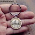 Exquisite Round Glass Alloy Keychain Featuring Famous Landmark Design ...