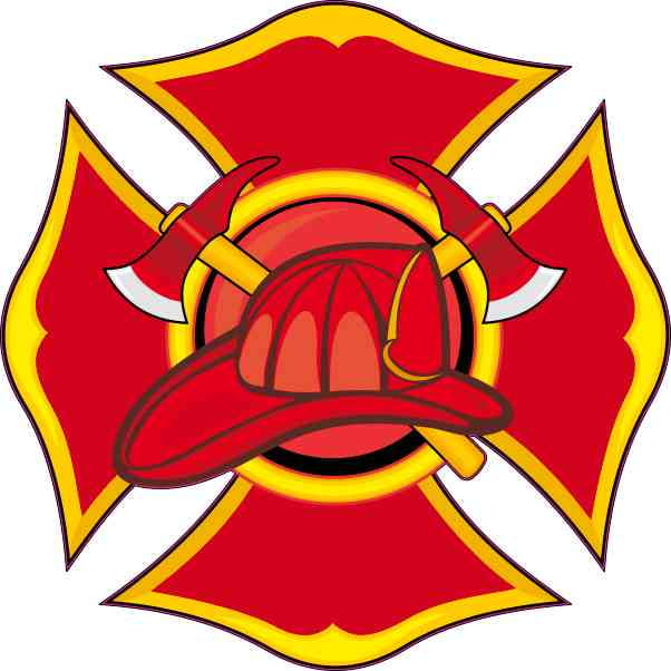 4in x 4in Red Fireman Emblem Sticker Vinyl Firefighter Car Truck Decal ...