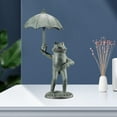 Pitycbo Frog Open An Umbrella Garden Statue, Garden Sculpture Resin ...