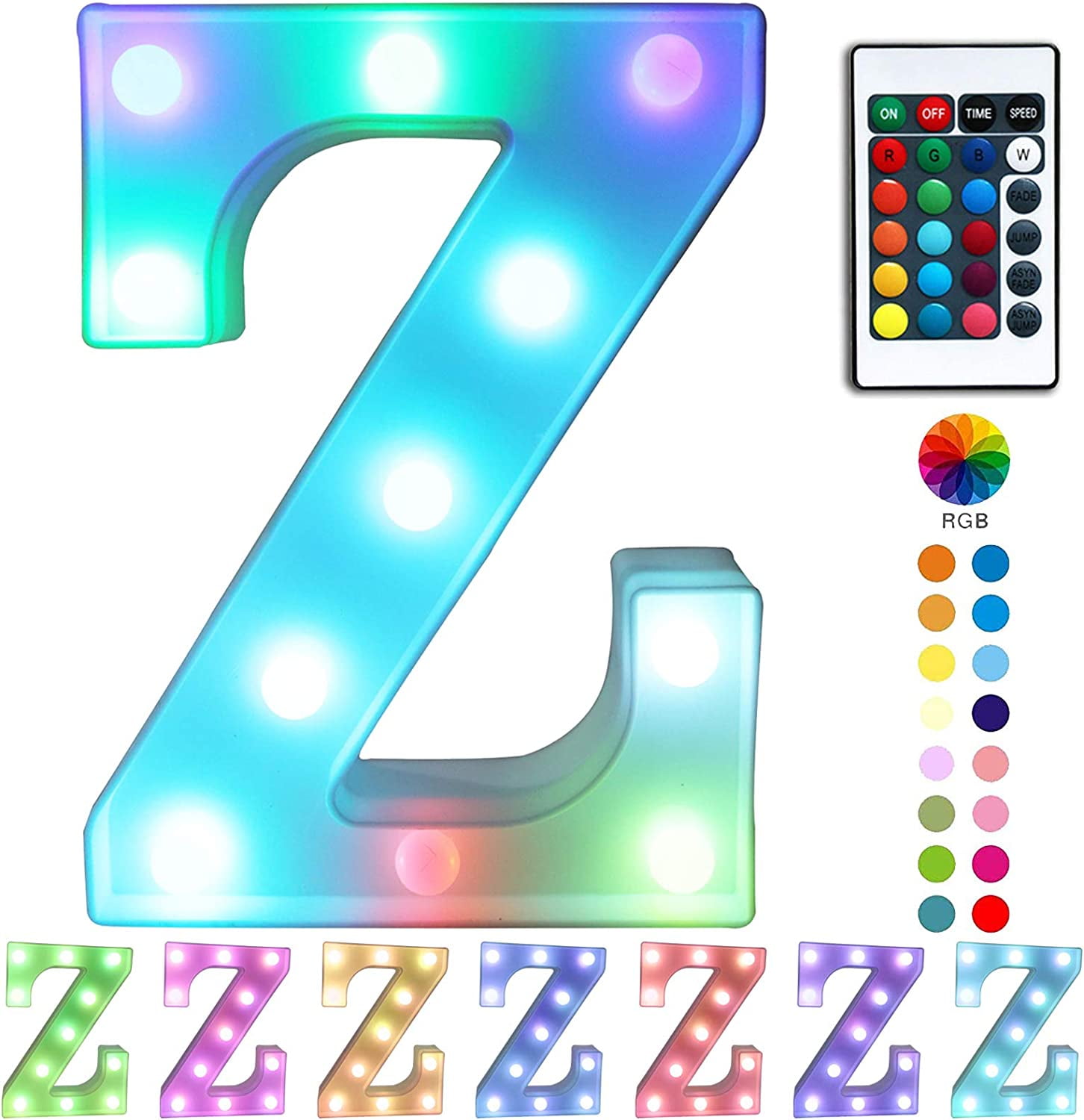 KAQ Colorful LED Marquee Letter Lights with Remote – Light Up Marquee ...