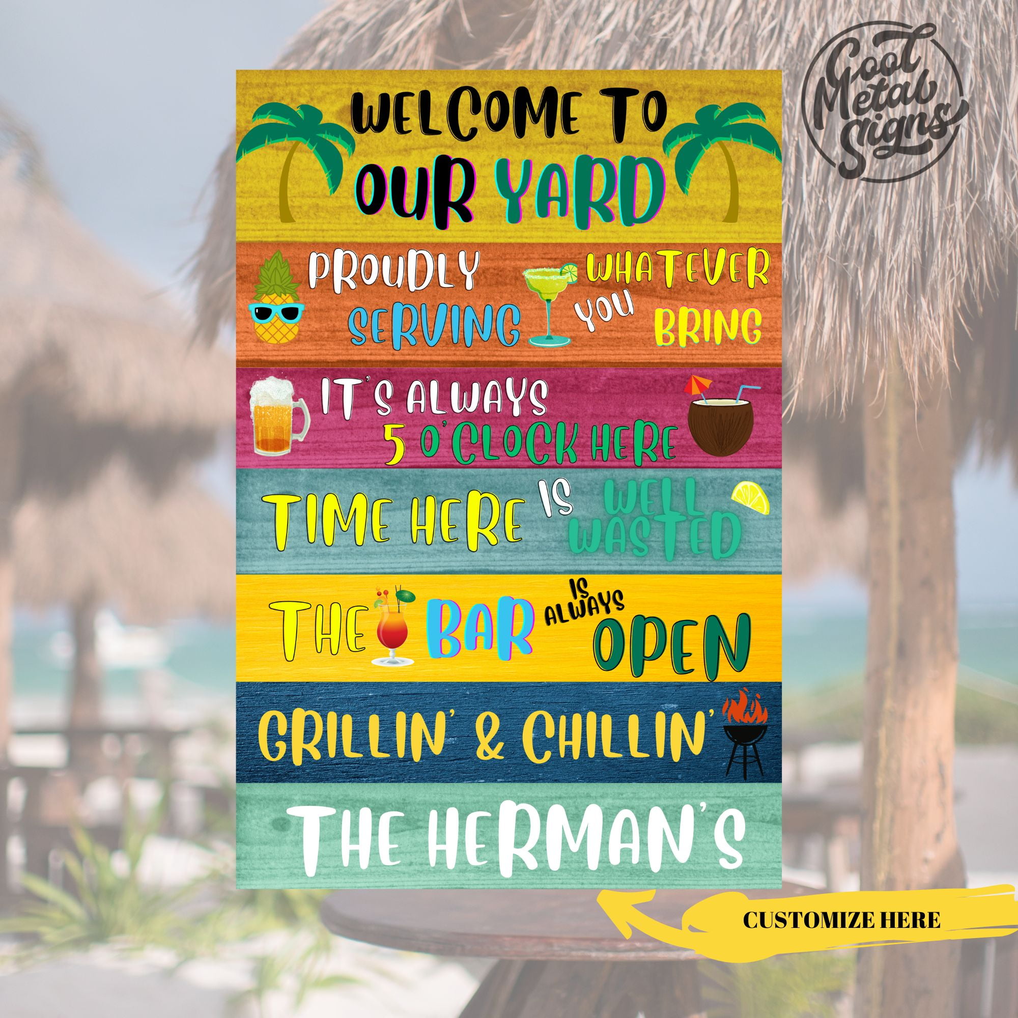 Cool Metal Signs Personalized Yard Metal Sign, Funny Yard Sign ...