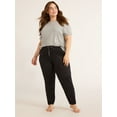 Joyspun Women's Hacci Knit Jogger Sleep Pants, 29” Inseam, Sizes XS to ...