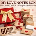 30/60 Sets DIY Love Notes Box - Mini Blank Cards & Envelopes for Him ...