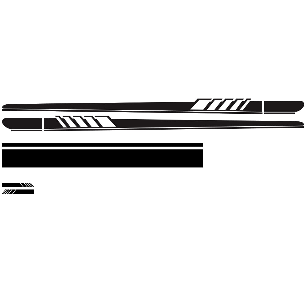 RONSHIN DIY Car Sticker Auto Body Decals Vinyl Side Long Stripe ...