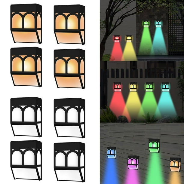 Sun fence light two modes of solar IP65 waterproof LED deck lamp fence ...