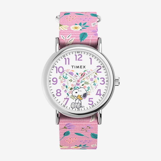 Timex X Peanuts In Bloom Women's Weekender 38mm Watch - Pink Strap ...