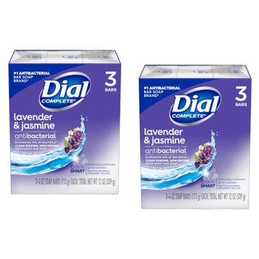 Dial Lavender And Twilight Jasmine Body Skin Bath Bar Soap - 3 Ea ...