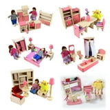 GETAJGHSD DIY Wooden Miniature Furniture Set Assorted Color 1 Set 4 ...