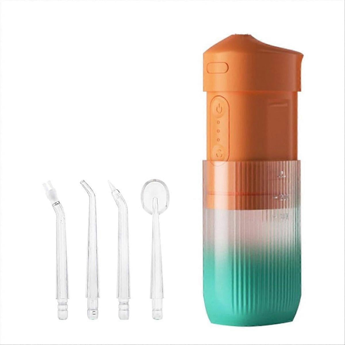 Portable Water Flosser for Teeth Mini Small Water Flosser Orange ...