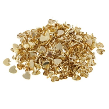 Metal Paper Fasteners 50/Pkg-Hearts - Gold - Walmart.com
