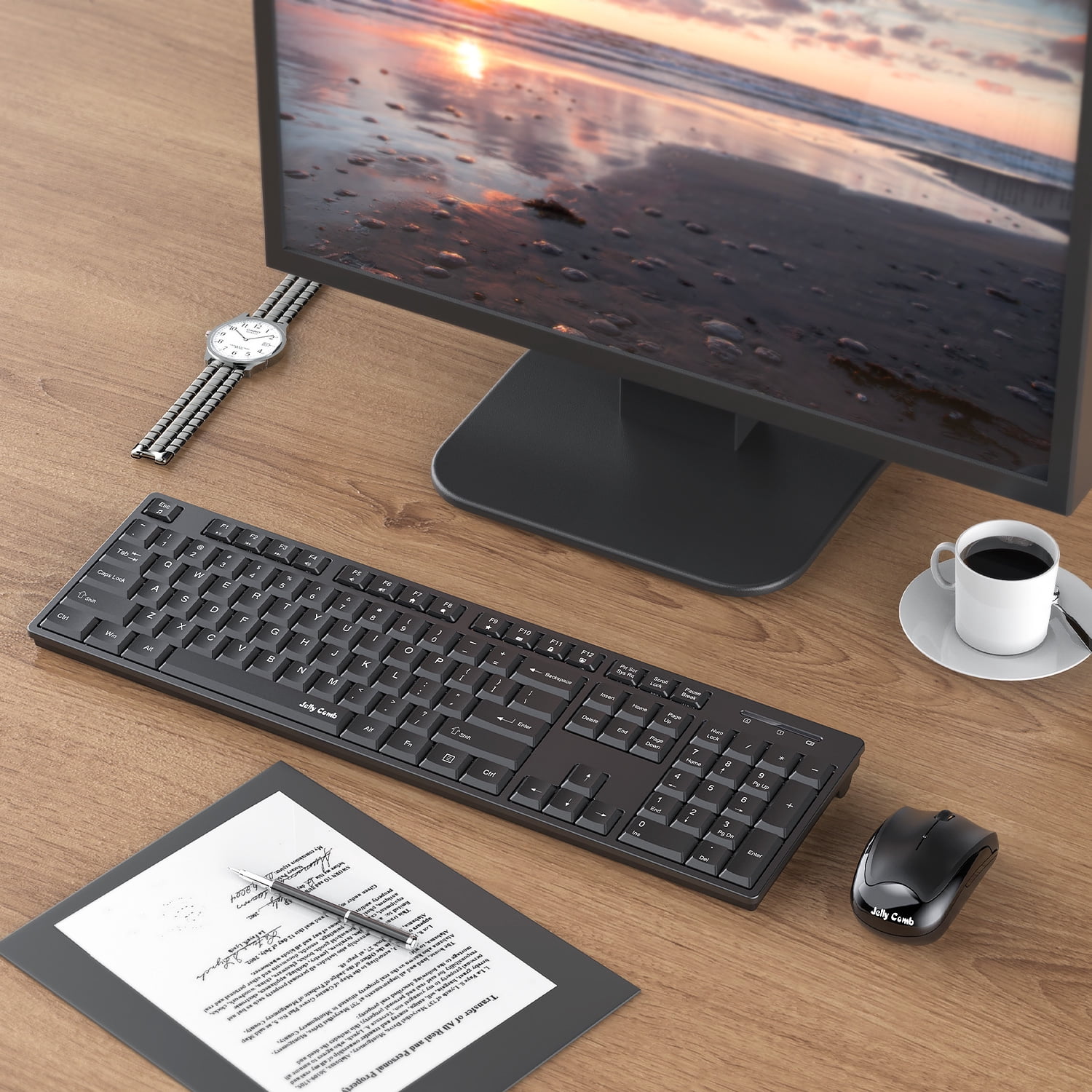 Buy Jelly Comb Wireless Keyboard and Mouse, 2.4G Wireless Keyboard ...