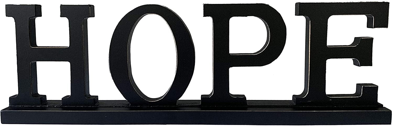 Decorative Wooden Cutout Word Decor Freestanding Tabletop Sign ...