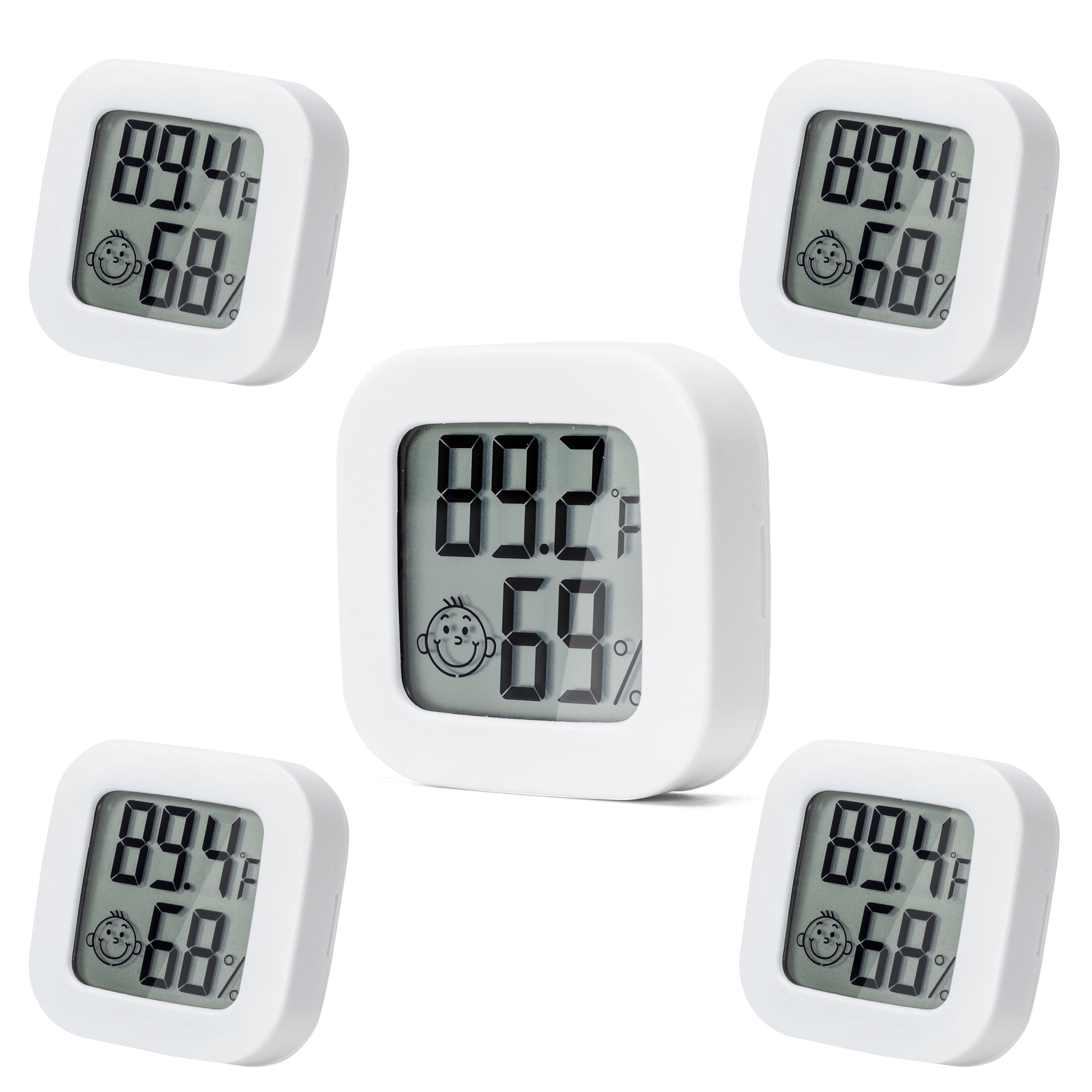 Humidity Gauge, 5PCS Humidity Sensor Indoor Thermometer Hygrometer ...