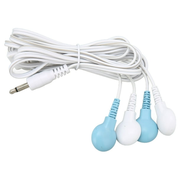 Electrodes Lead Wires,4 in 1 Electrotherapy TENS Lead Wires Electrode ...