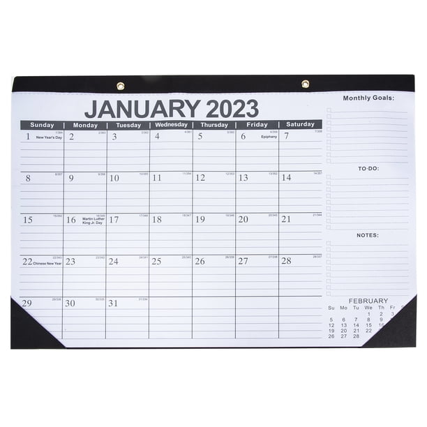 Decorative Hanging Calendar Multi-function Desk Calendar English Wall ...