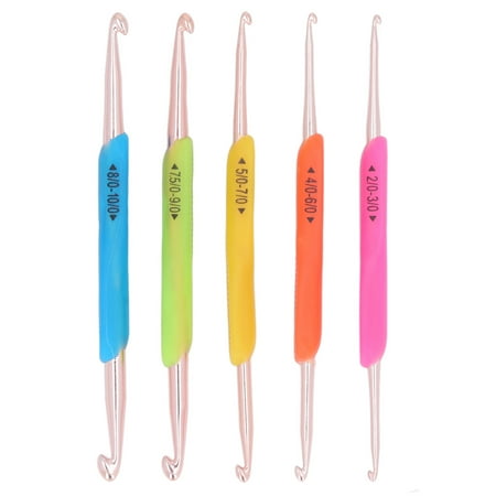 Crochet Hook , Aluminum Needle Polished Finish Double Ended Crochet ...