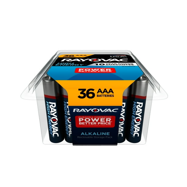 Rayovac High Energy AAA Batteries (36 Pack), Triple A Batteries ...