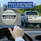 Ellopi 3x9 " Hilarious Anti-Tailgating Vinyl Warning Bumper Stickers, 1 ...