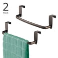 mDesign Kitchen Towel Holder, Steel Metal Over Cabinet Storage ...