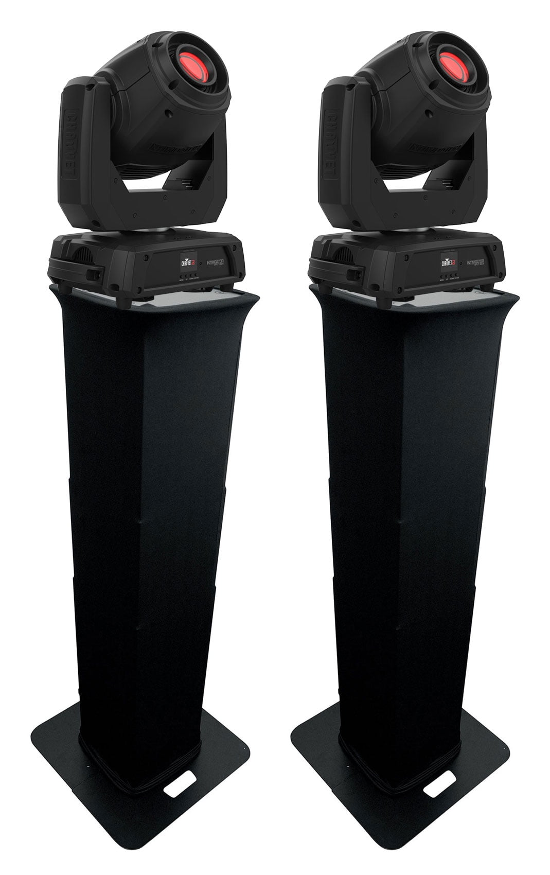 (2) Chauvet DJ Intimidator Spot 360X Moving Heads+Black Collapsible ...