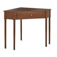 TMS Mesa Corner Writing Desk with Drawer, Mid-Century Modern, Walnut ...