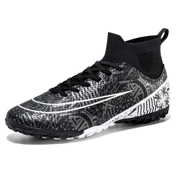 Men's Soccer Cleats Professional High-Top Football Shoes Outdoor Spikes ...