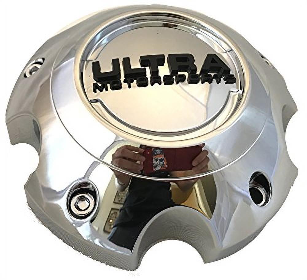 ULTRA 5 Lug CHROME Wheel Center Cap (QTY 4) p/n # 89-9750C WITH BOLTS ...