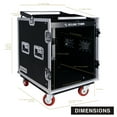 Sound Town 12U Pro Audio Mixer PA DJ Rack/Road Case with Wheels, STMR ...