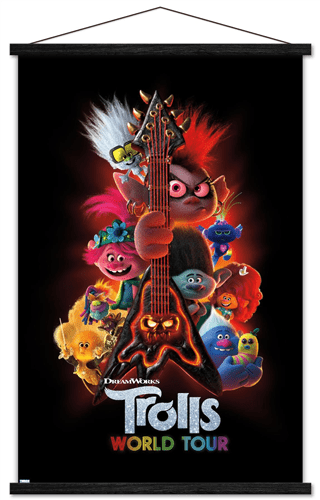 DreamWorks Trolls 2 - One Sheet Wall Poster with Wooden Magnetic Frame ...