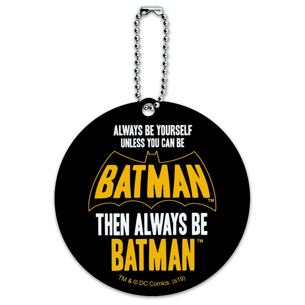 Batman Be Batman Round Luggage ID Tag Card Suitcase Carry-On - Walmart.com