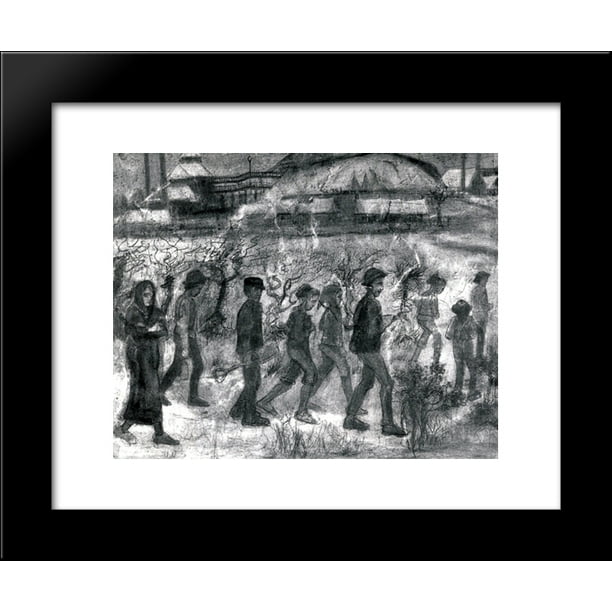 Miners 20x24 Framed Art Print by Vincent van Gogh - Walmart.com ...