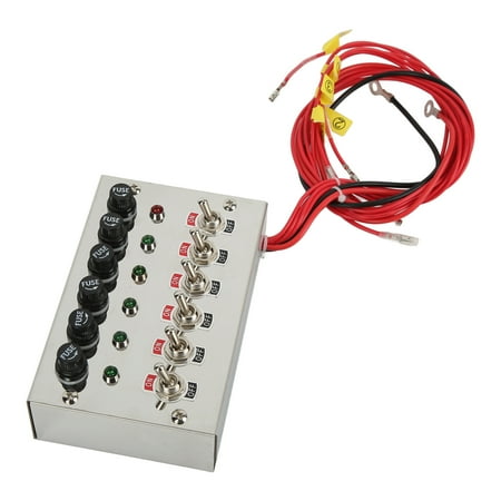 Dash Mount Switch Panel,DC12V 24V 15A 6 Racing Car Switch Panel Gang ...