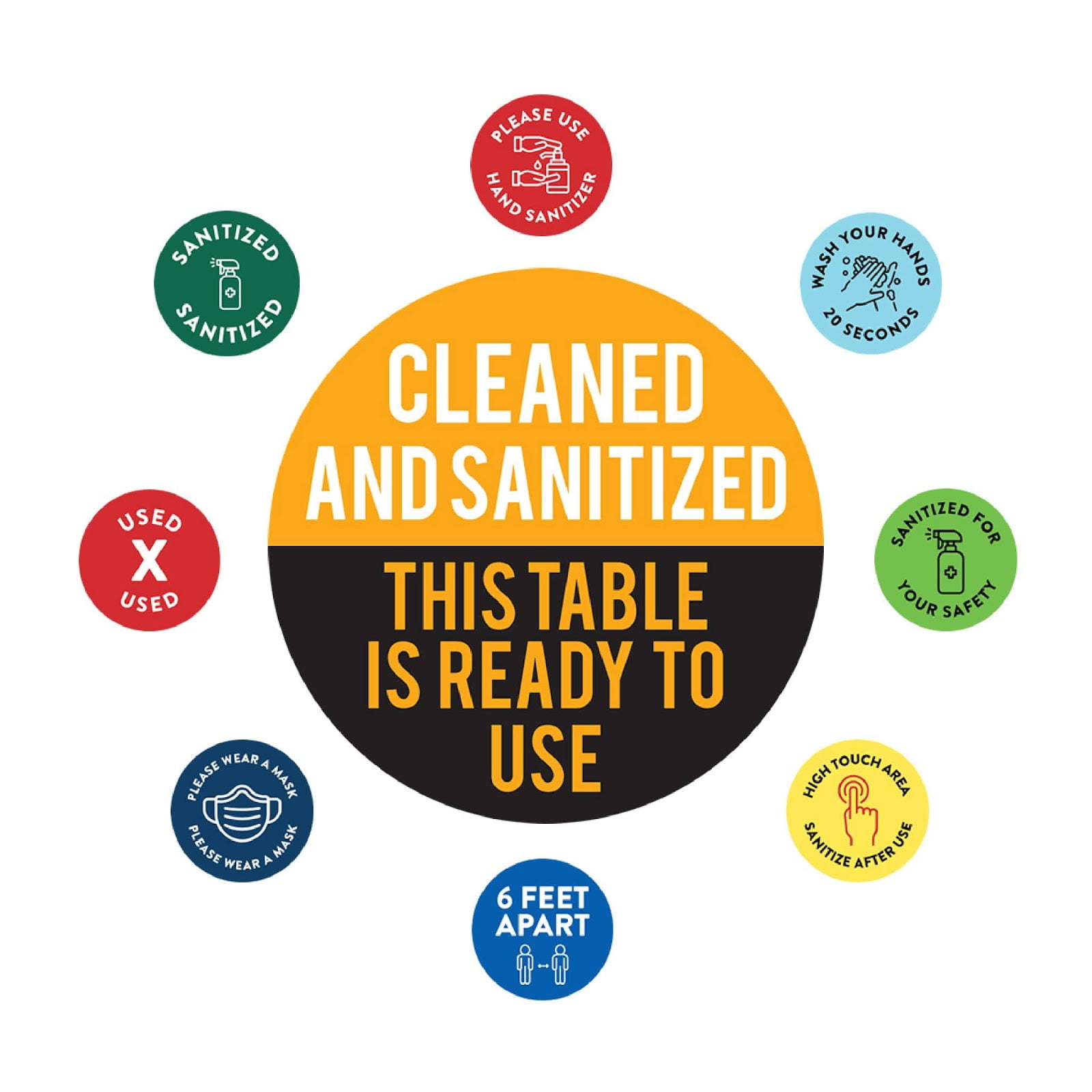 Koyal Wholesale Restaurant Social Distancing Clean And Sanitized, This ...