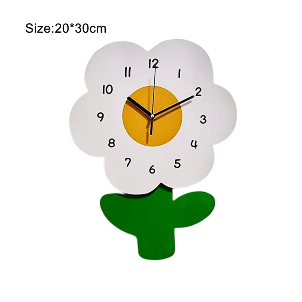 Flowers Shape Hanging Clocks Creative Clock for Home Decoration for ...