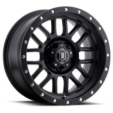 ICON ALLOYS VECTOR 6 17X8.5 6X135 6ET 106.1CB SATIN BLACK WHEEL Fits ...