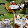 Independence Day Round Fitted Tablecloth with Elastic Edge America ...