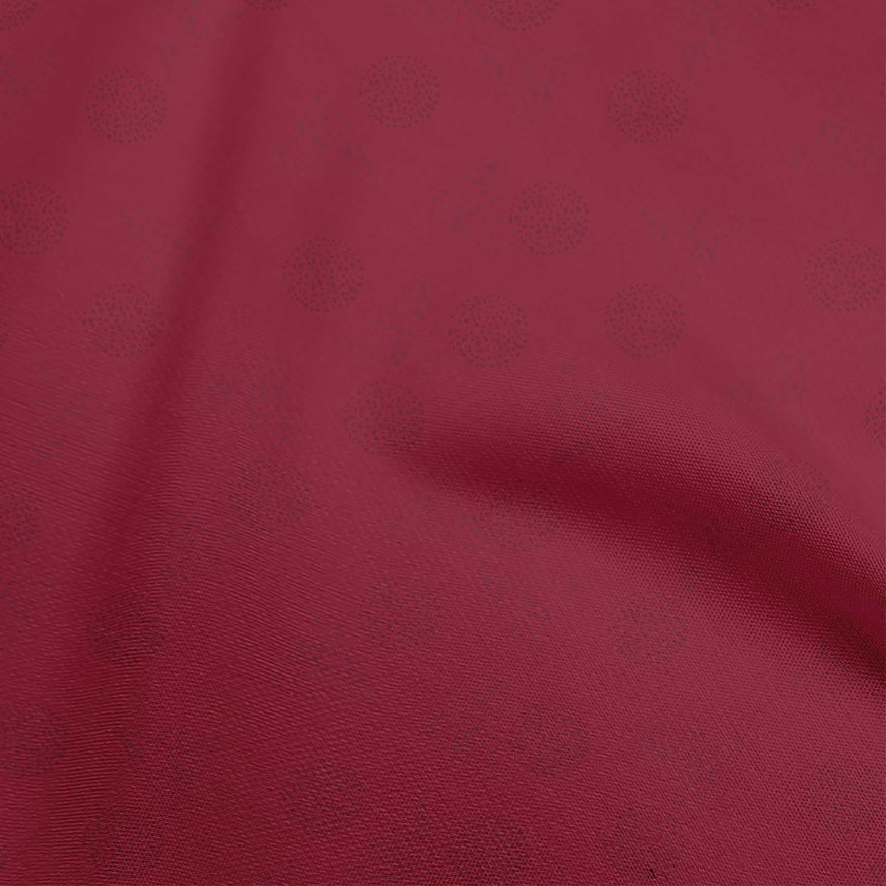 oneOone Viscose Jersey Maroon Fabric Dot Circle Sewing Material Print ...