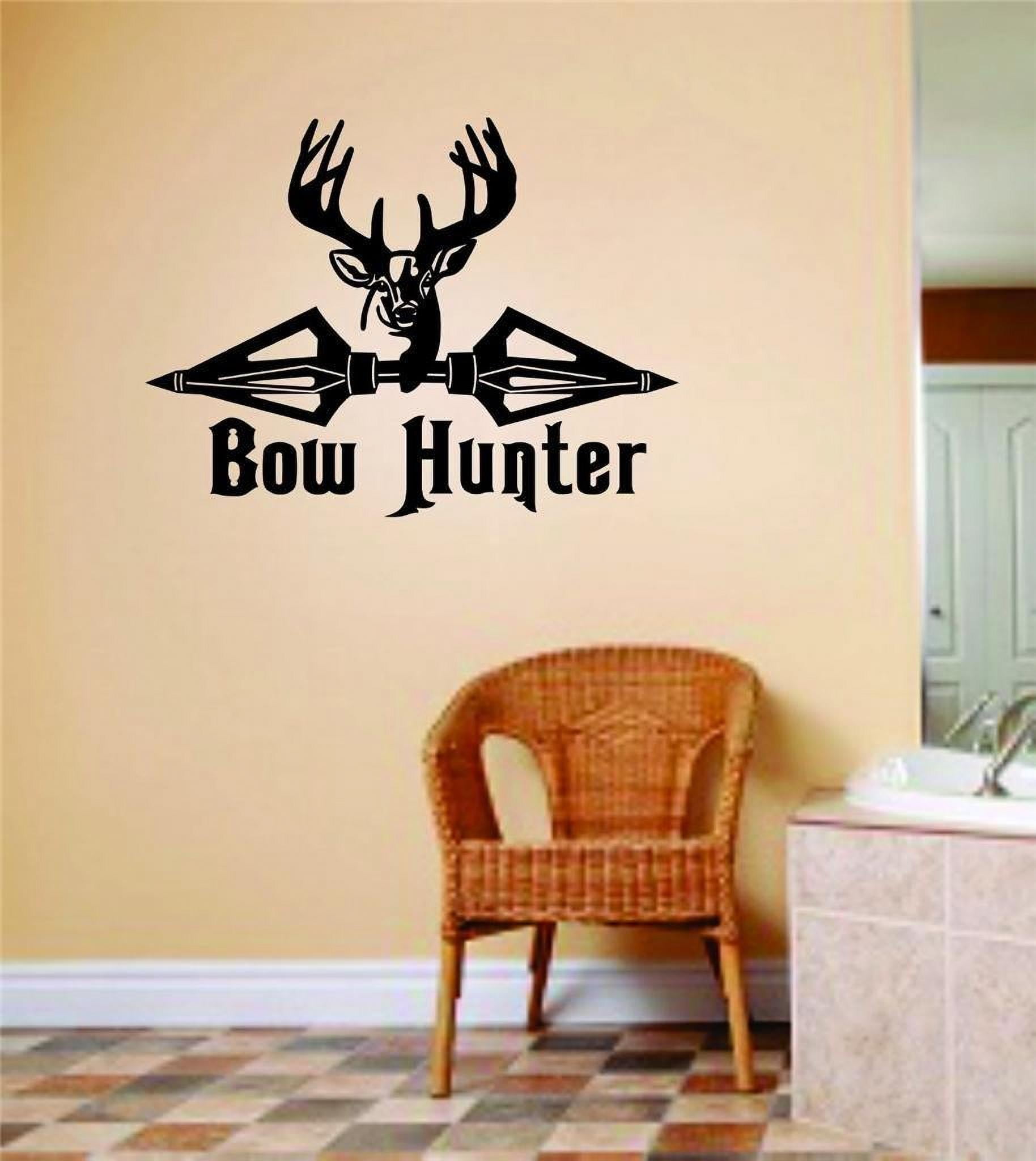 Custom Wall Decal Bow Hunter Animal Hunting Hunter Man With Gun 15"X20 ...