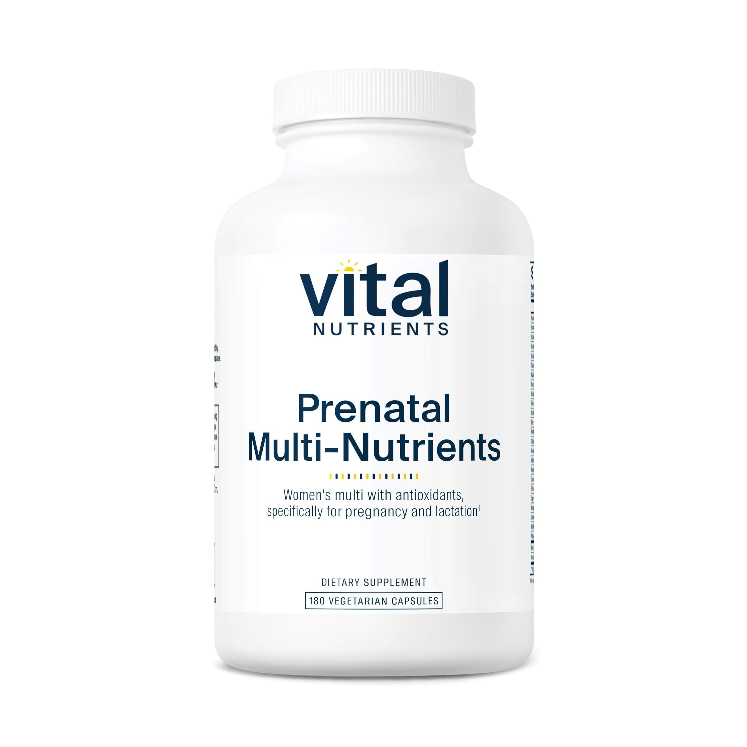 Multivitamínico prenatal Vital Nutrients Prenatal 180 cápsulas | Bodega ...