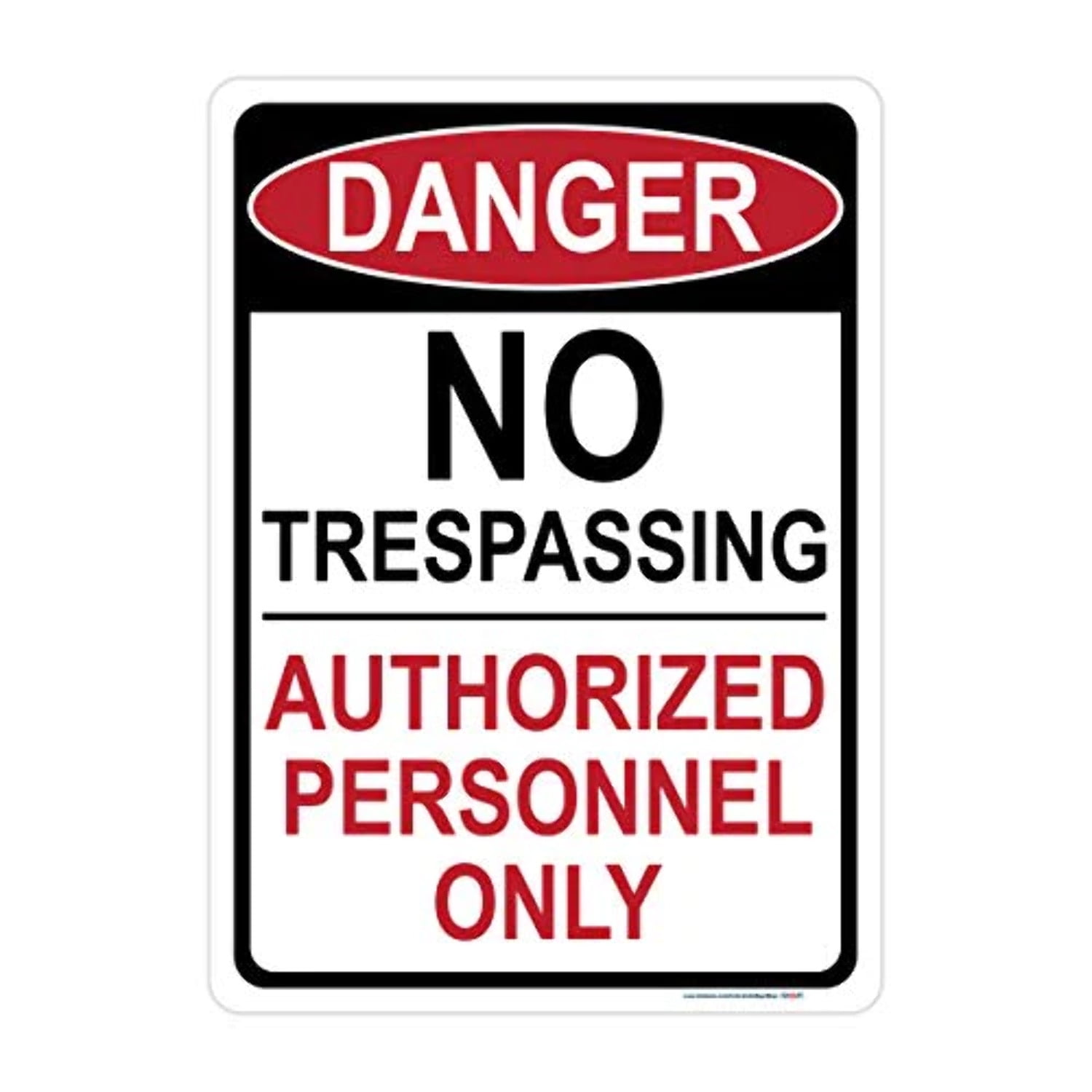Danger No Trespassing, Authorized Personnel Only Sign - Walmart.com